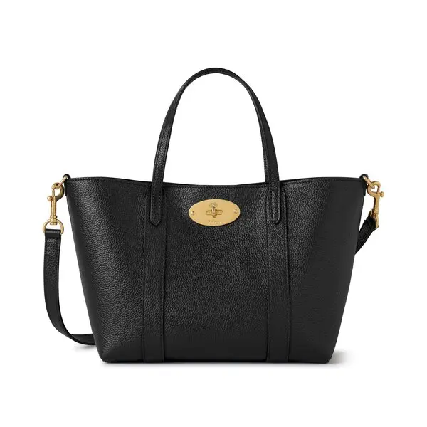 Mulberry Mini Bayswater Tote - Black Small Classic Grain