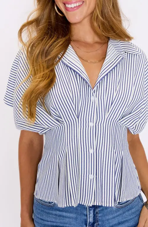 VICI Marisa Striped Button-up Shirt