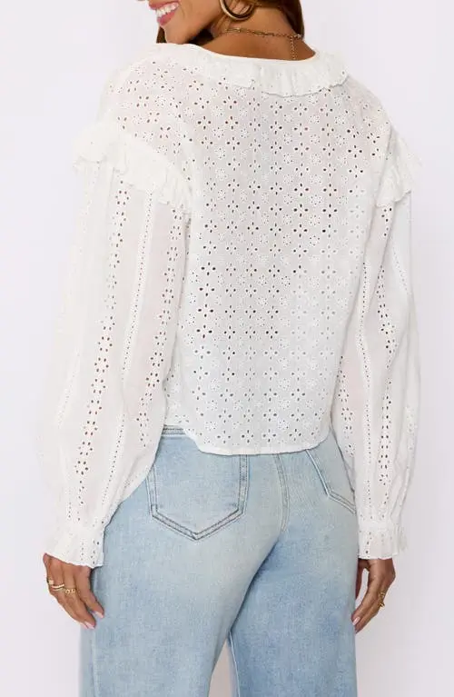 VICI Cotton Broderie Anglaise Crop Top
