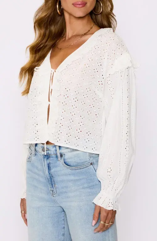 VICI Cotton Broderie Anglaise Crop Top