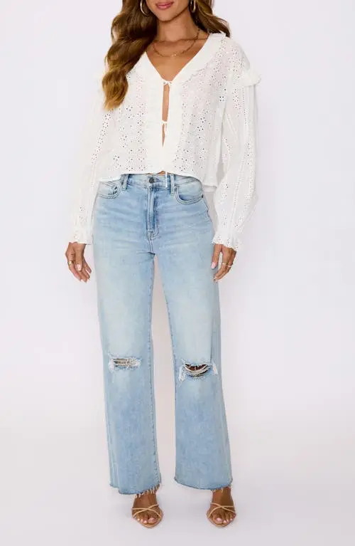 VICI Cotton Broderie Anglaise Crop Top