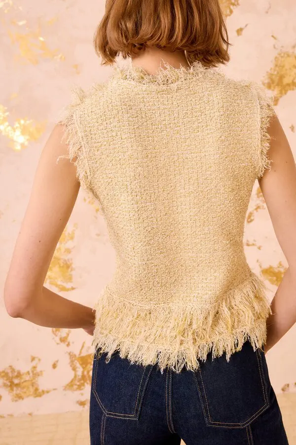 Ulla Johnson Kassi Knit Tweed Sleeveless Top - Lumin