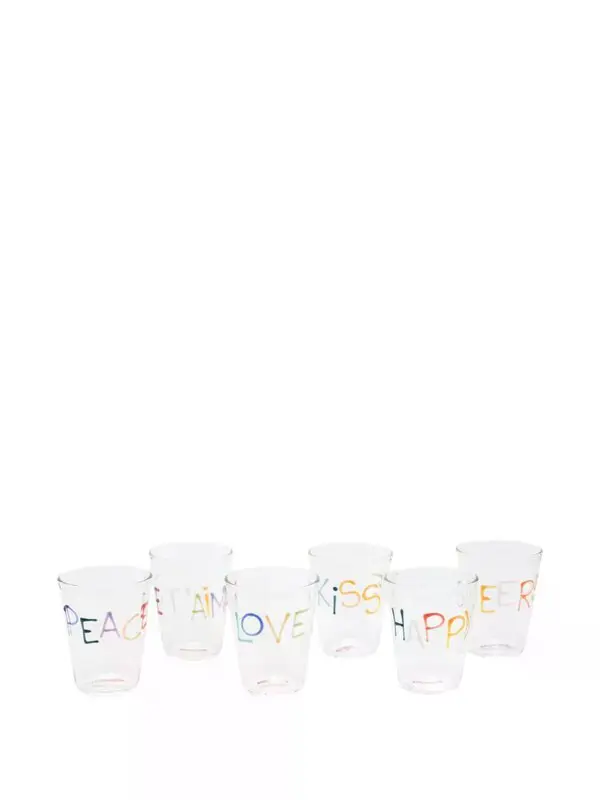 MASSIMO LUNARDON Hand-painted Glass Tumbler - Neutrals