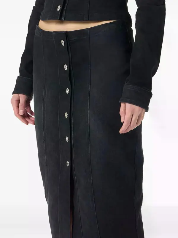 Blumarine Logo-print Denim Skirt