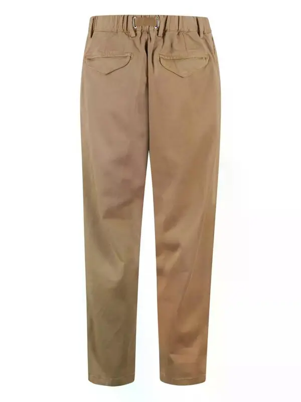 WHITE SAND Buckle-fastening Pleated Trousers