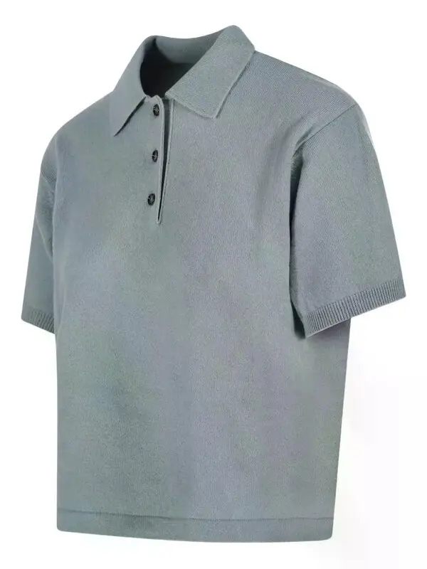 ALLUDE Short-sleeve Polo Top