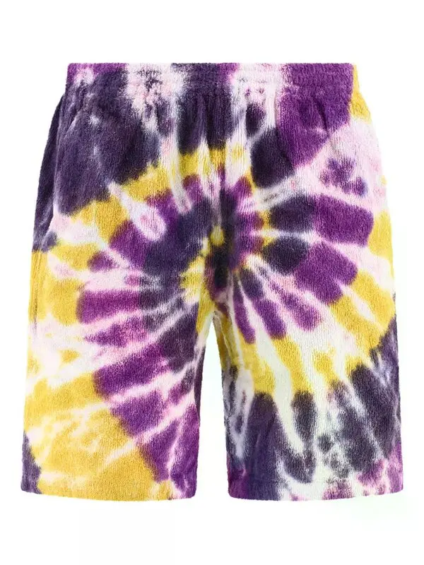 SOUTH2 WEST8 Tie-dye Elasticated-waistband Shorts - Yellow