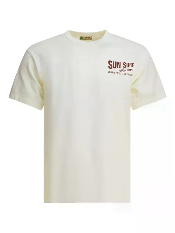 SUN SURF Logo-print T-shirt - White
