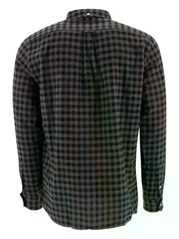 BEAMS Gingham-check Cotton Shirt - Grey