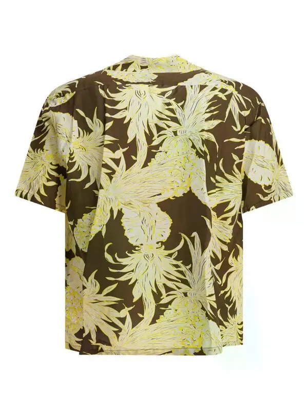 SUN SURF Pineapple-print Short-sleeve Shirt