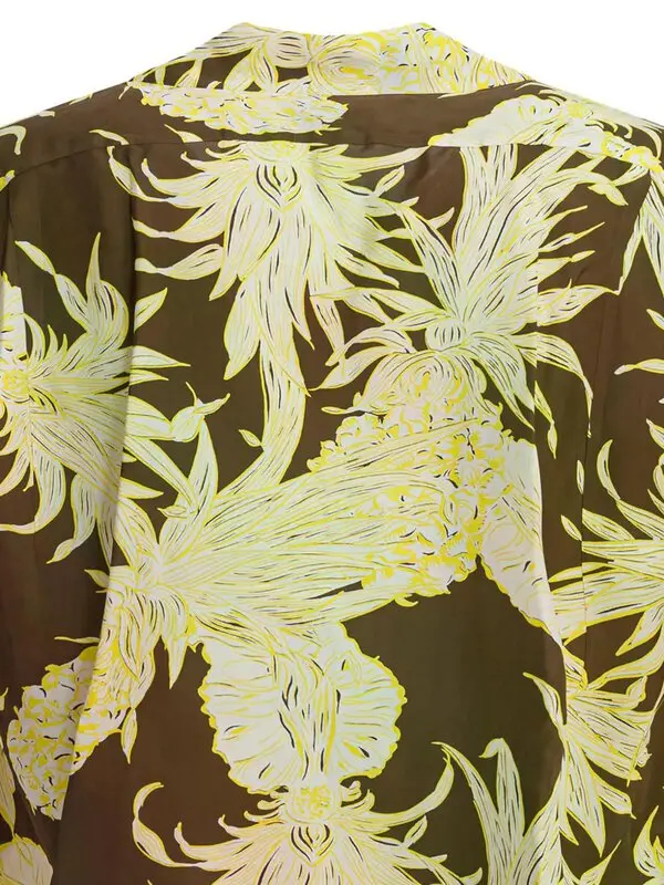 SUN SURF Pineapple-print Short-sleeve Shirt