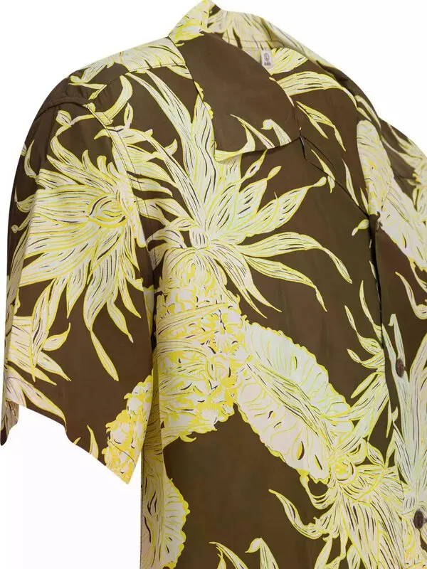 SUN SURF Pineapple-print Short-sleeve Shirt