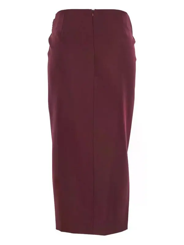 Attico Draped-front Midi Skirt