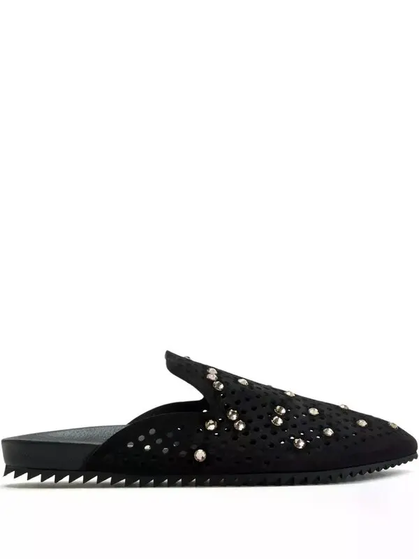 PEDRO GARCIA Braidy Crystal-embellished Mules - Black