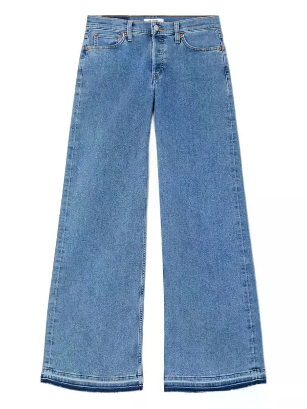 RE/DONE Mid-rise Frayed-hem Jeans