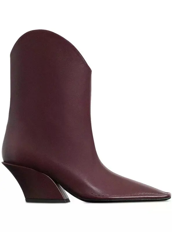 MUGLER 65mm Square-toe Sculpted-heel Boots