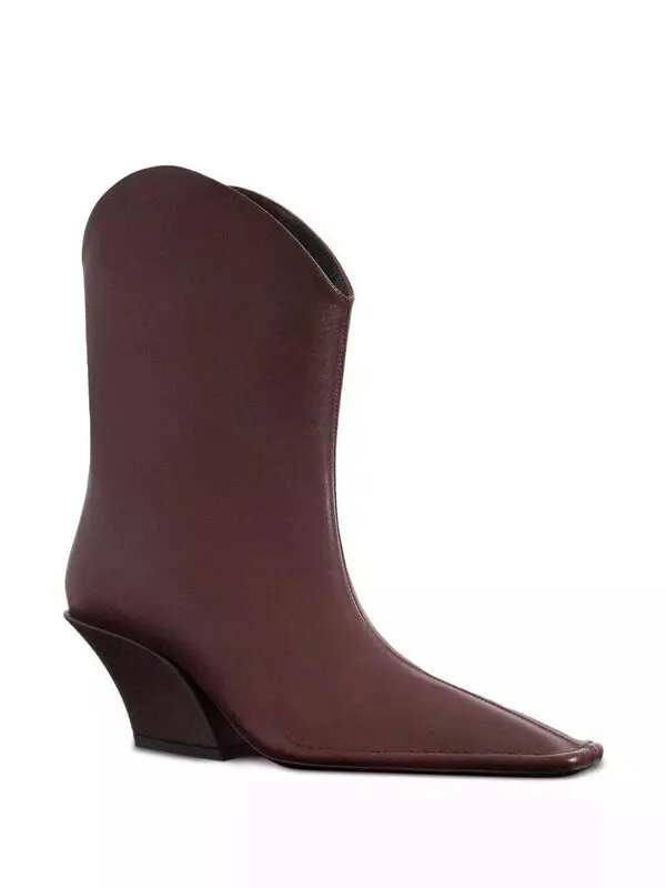 MUGLER 65mm Square-toe Sculpted-heel Boots