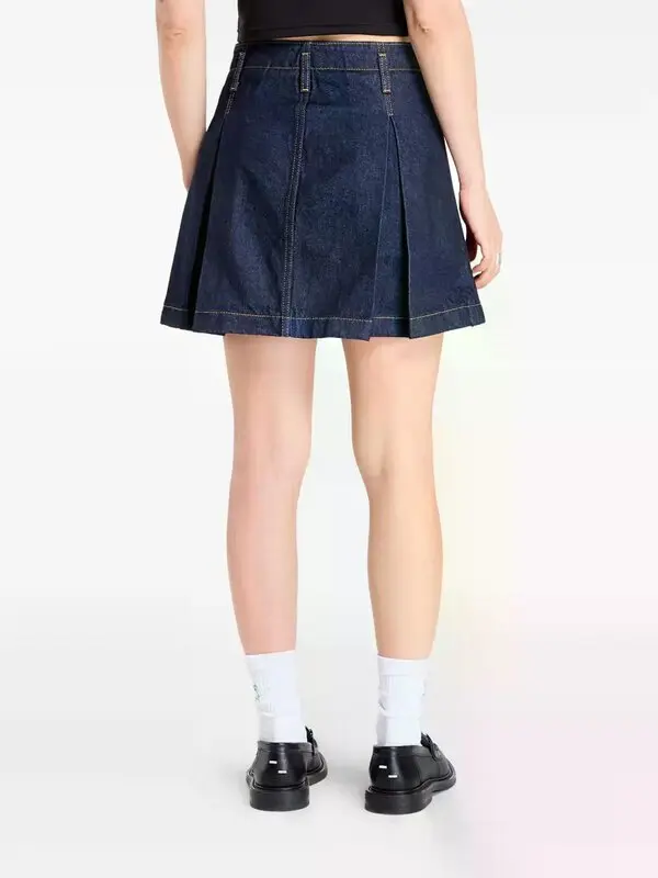 Calvin Klein A-line Mini Denim Skirt