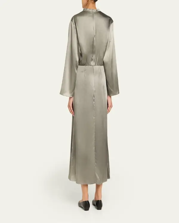 Giorgio Armani Ombre Print Silk Midi Dress