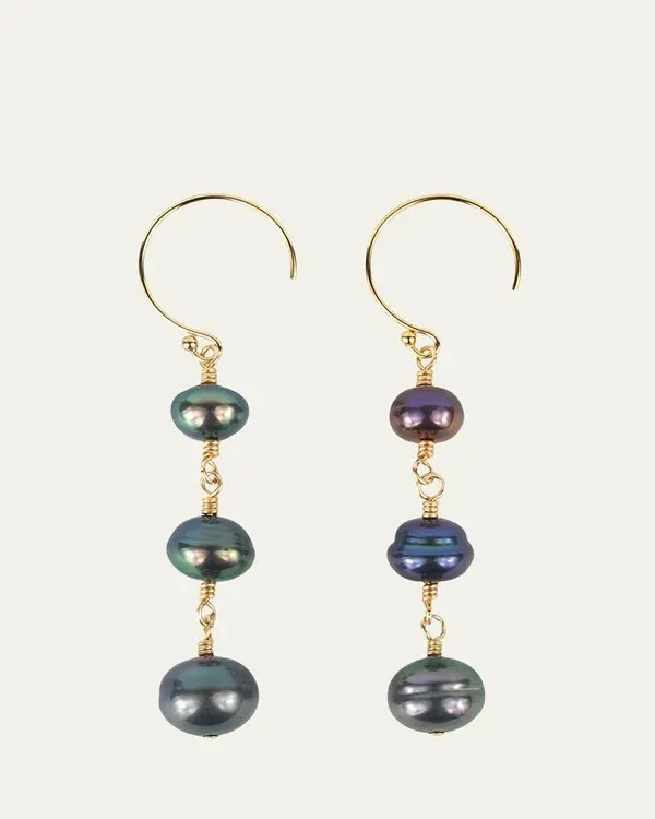 PRESLEY OLDHAM Teardrop Pearl Earrings - Yg