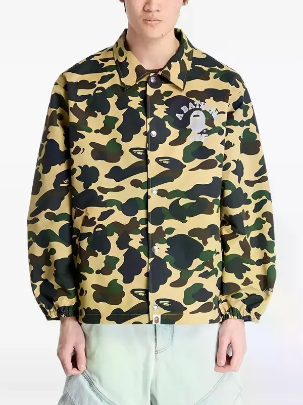 A BATHING APE Logo-print Camouflage Jacket