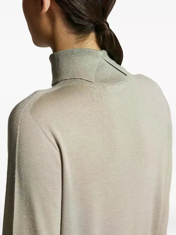 Peserico Zip-detail Turtleneck Sweater