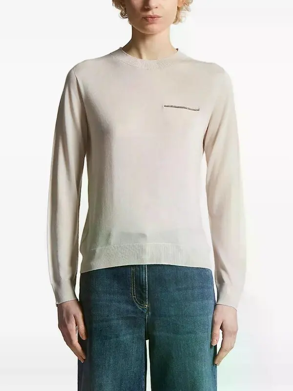 Peserico Embellished Crew-neck Sweater