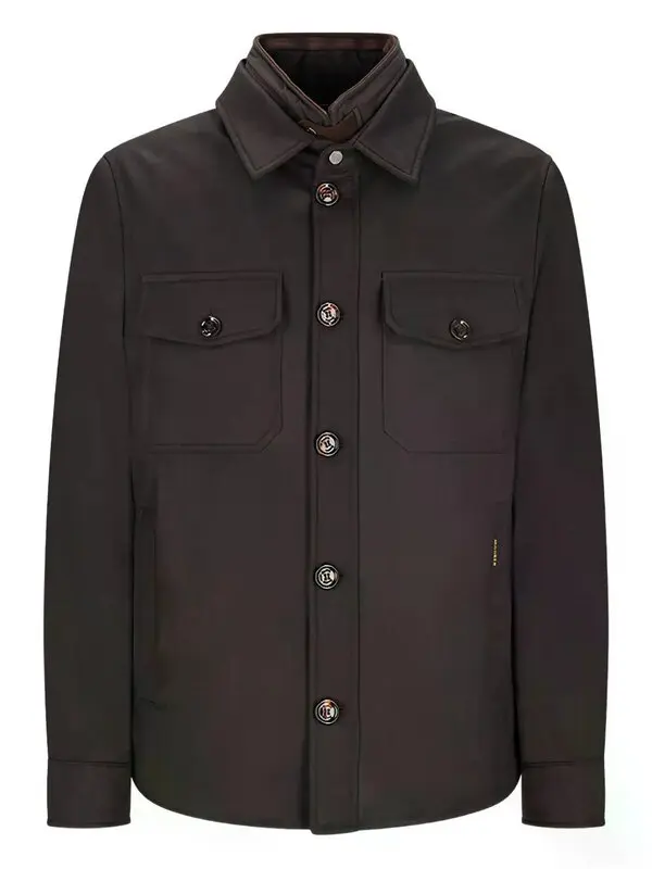 MOORER Button-fastening Flap-pocket Jacket - Brown