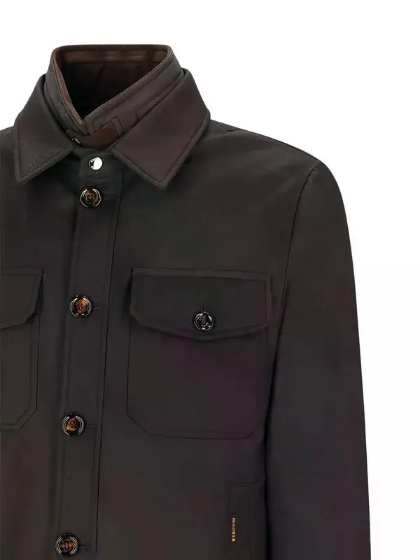 MOORER Button-fastening Flap-pocket Jacket - Brown