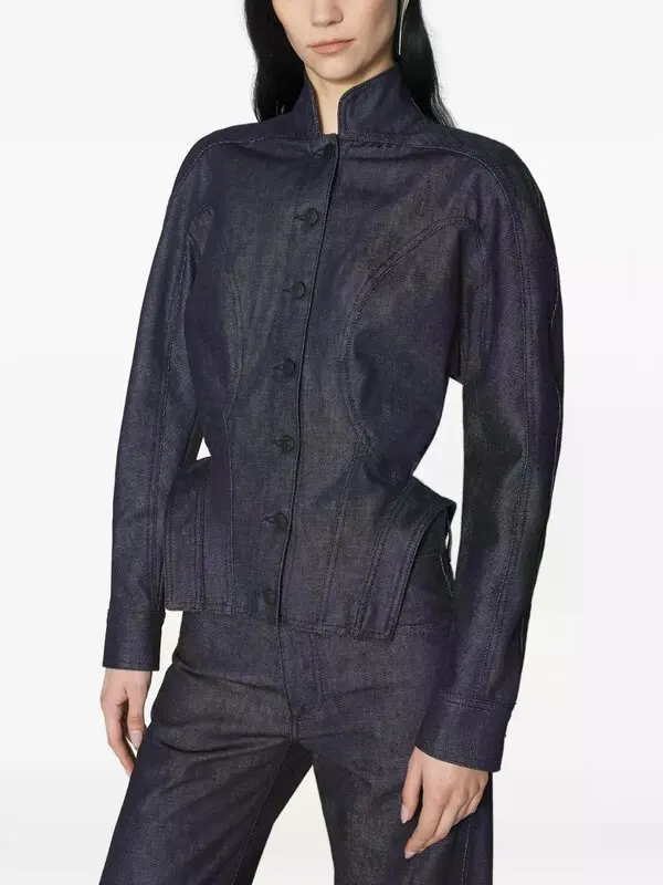 MUGLER Button-fastening Cinched Jacket