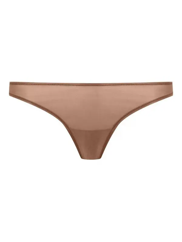 MAISON CLOSE High-cut Tanga - Brown