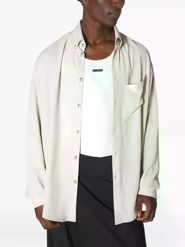 MUGLER Button-fastening Patch-pocket Shirt