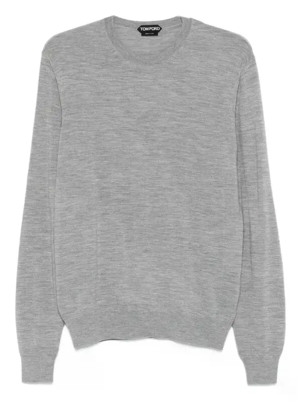 TOM FORD Crew-neck Wool Sweater - Grey