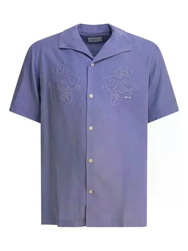 Nn07 Floral-embroidered Shirt