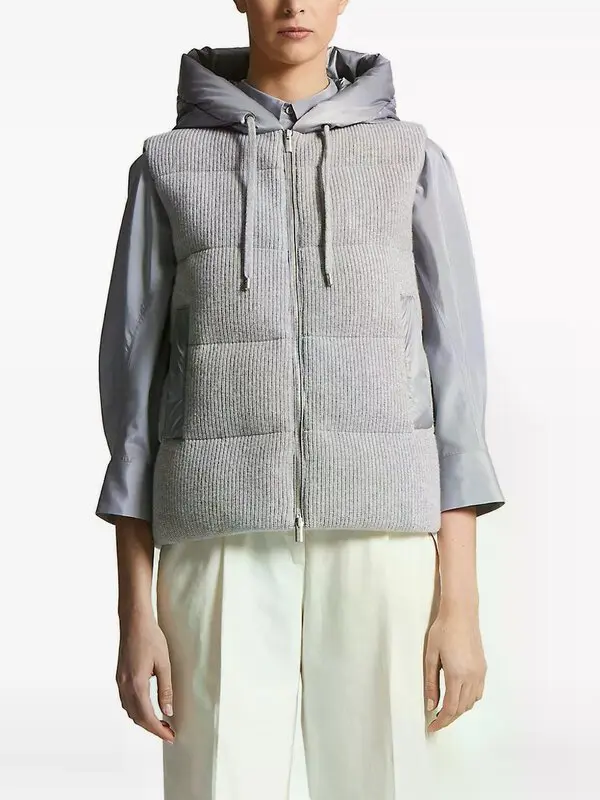 Peserico Hooded Quilted Jacket
