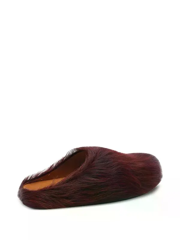 Marni Fussbett Calf-hair Mules - Red