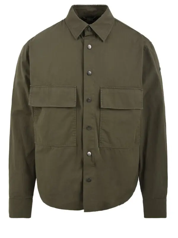 Add Collared Buttoned Coat - Grape Leaf
