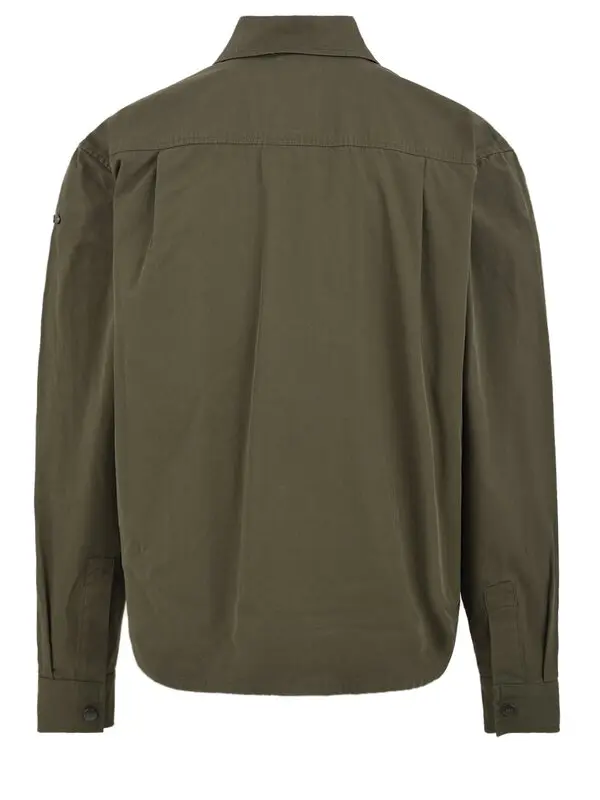 Add Collared Buttoned Coat - Grape Leaf