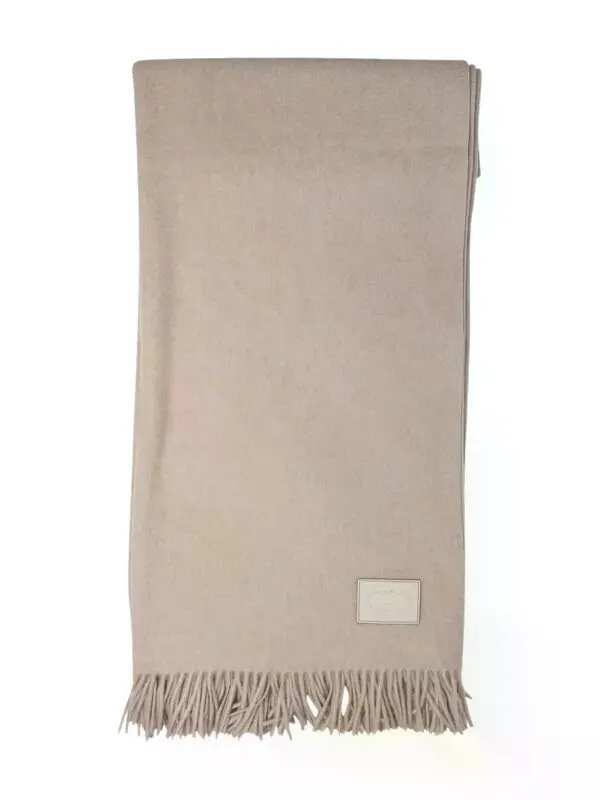 Agnona Fringed Wool Scarf - Neutrals