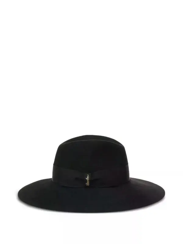 Borsalino Felt Fedora With Wide Brim - Black