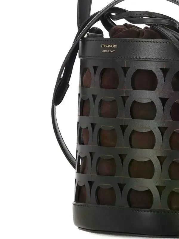 FERRAGAMO Cut-out Bucket Bag