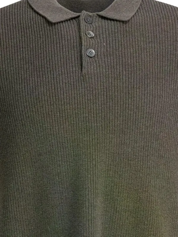 ALEX MILL Ribbed Cotton-linen Blend Polo Shirt - Grey