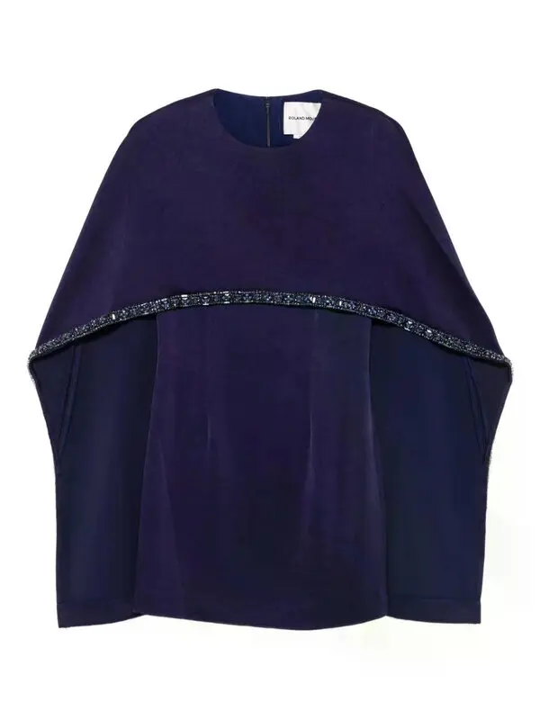 Roland Mouret Embellished Cape Dress