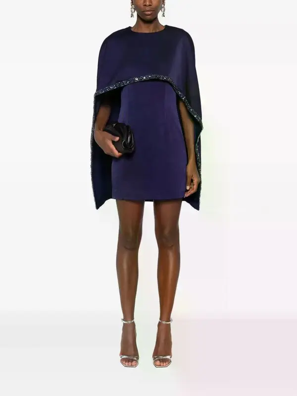 Roland Mouret Embellished Cape Dress