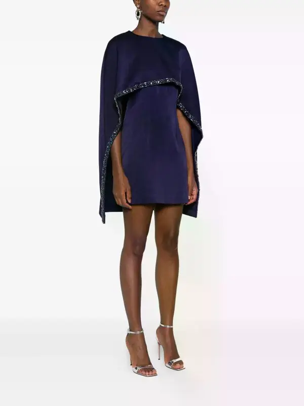 Roland Mouret Embellished Cape Dress