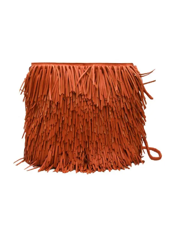 Dragon Diffusion Fringe Hobo Bag - Orange