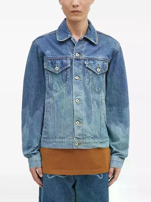 ICECREAM Dripping-logo Denim Jacket