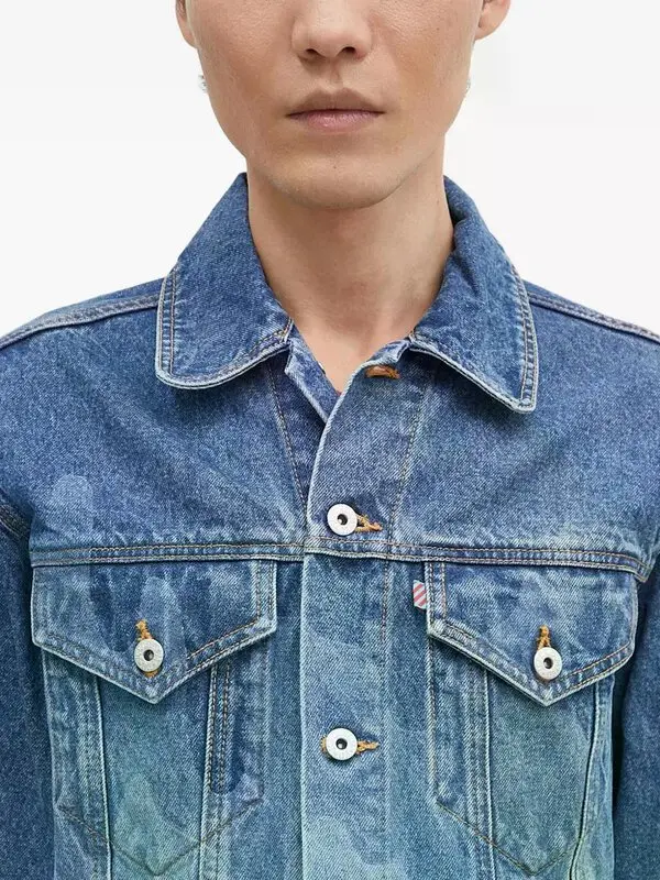 ICECREAM Dripping-logo Denim Jacket