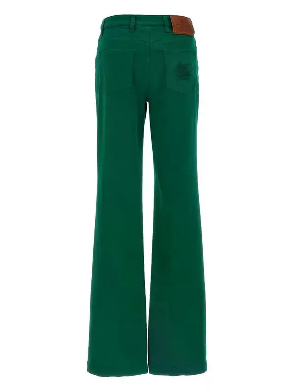 Etro Embroidered-logo Trousers