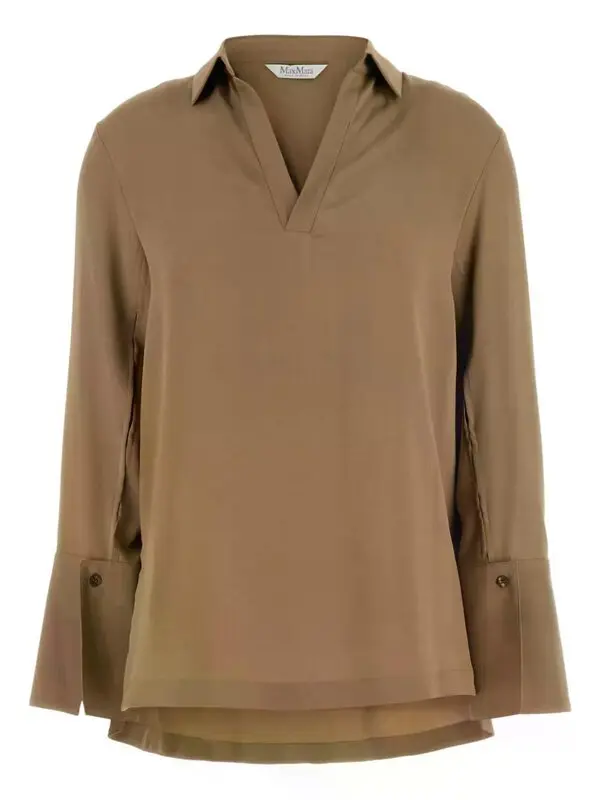 Max Mara V-neck Blouse - Brown
